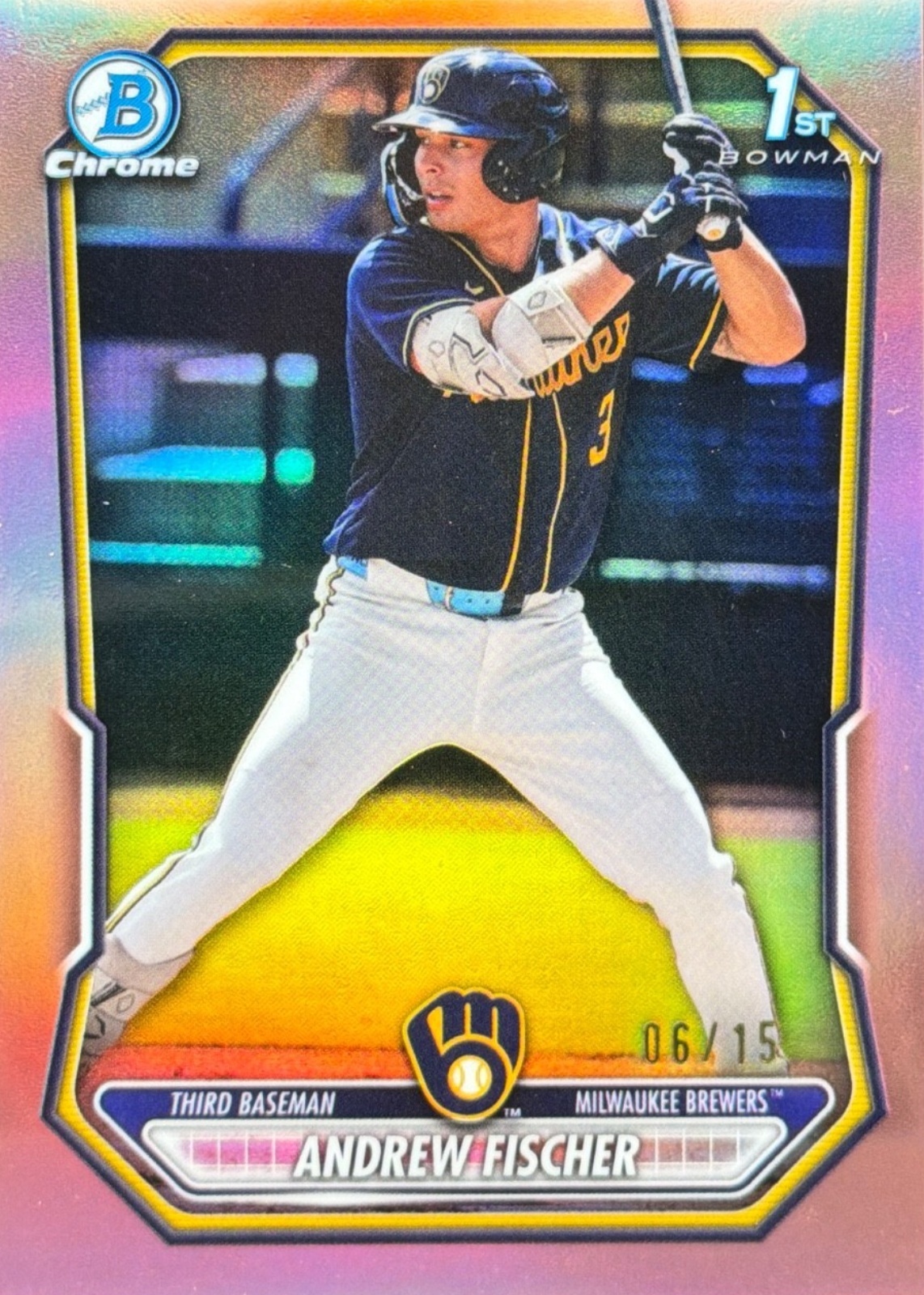 Andrew Fischer 2026 Bowman #BCP-149 Chrome Prospects - Rose Gold ...
