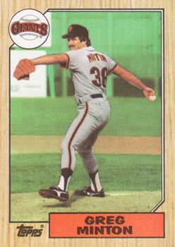 Greg Minton 1987 Topps #724 Base Price Guide - Sports Card Investor