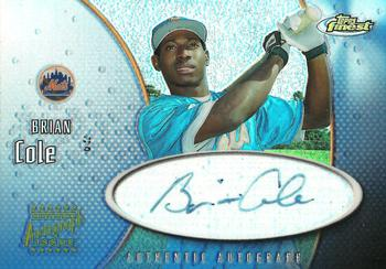 Brian Cole 2001 Topps Finest #FA-BKC Autographs Price Guide - Sports ...
