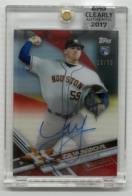 Joe Musgrove 2017 Clearly Authentic #RCCAAU-JMU Red /50 Price Guide ...