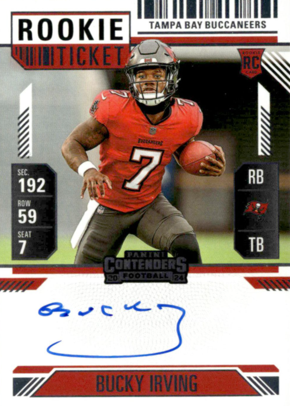 Bucky Irving 2024 Contenders #122 Rookie Ticket Auto Price Guide ...