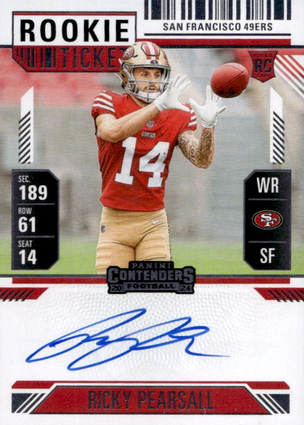 Ricky Pearsall 2024 Contenders #109 Rookie Ticket Auto Price Guide ...