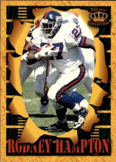 Rodney Hampton 1996 Pacific Invincible #SM115 Smash Mouth Price Guide ...