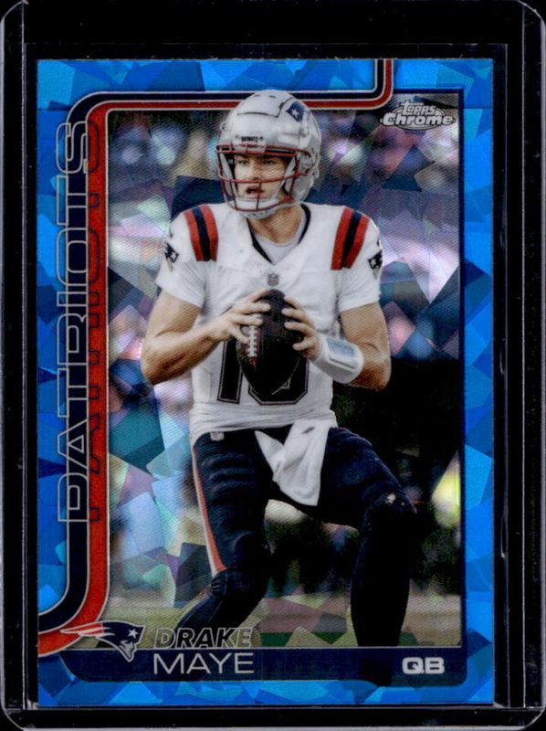 Drake Maye 2025 Topps Chrome Sapphire Edition #207 Base Price Guide ...