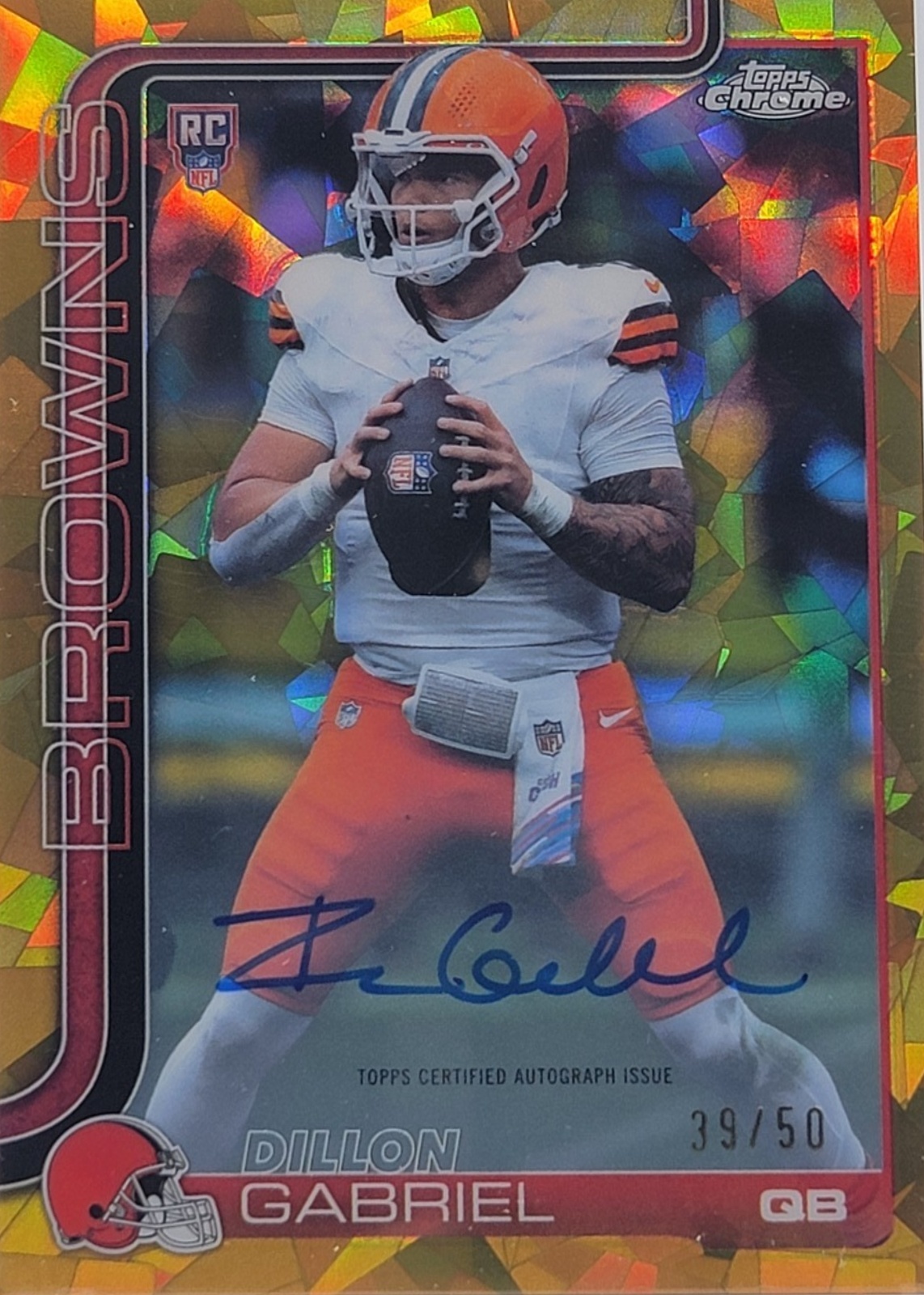 Dillon Gabriel 2025 Topps Chrome Sapphire Edition #RA-DGA Rookie ...