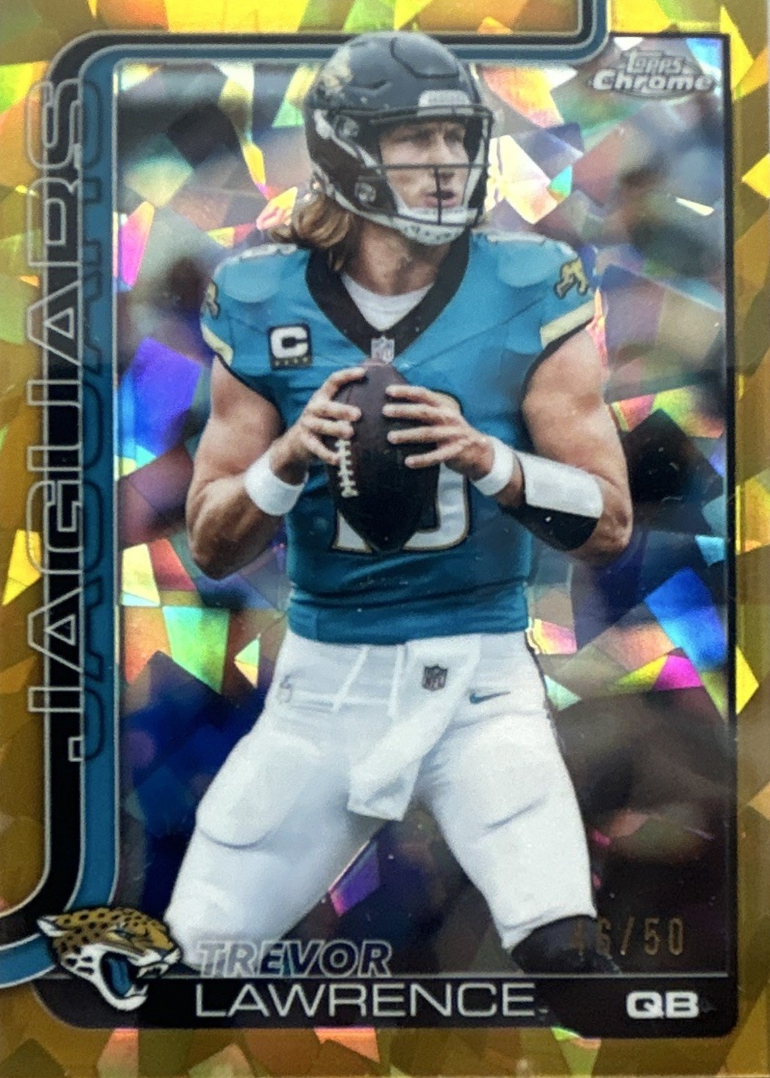 Trevor Lawrence 2025 Topps Chrome Sapphire Edition #138 Gold /50 Price ...
