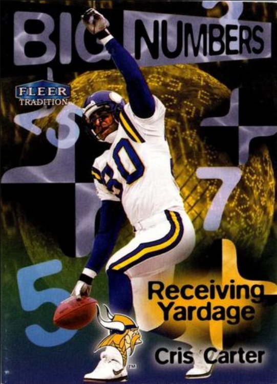 Cris Carter 1998 Fleer Tradition #3 Big Numbers Redemption Price Guide ...
