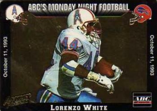 Lorenzo White 1993 Action Packed Monday Night #22 Base Price Guide ...