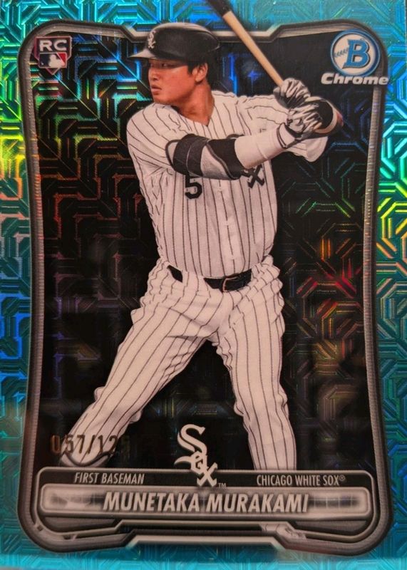 Munetaka Murakami 2026 Bowman Mega Box #9 Chrome - Aqua Mojo Refractor ...