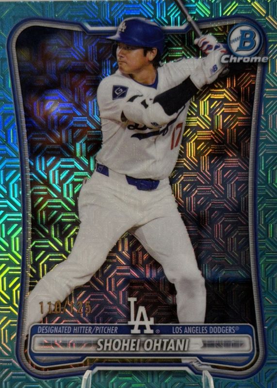 Shohei Ohtani 2026 Bowman Mega Box #52 Chrome - Aqua Mojo Refractor ...