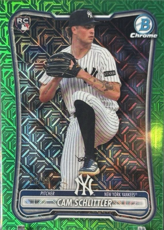Cam Schlittler 2026 Bowman Mega Box #53 Chrome - Green Mojo Refractor ...