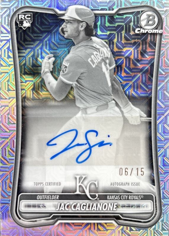 Jac Caglianone 2026 Bowman Mega Box #RMA-JC Chrome Rookie Auto - Black ...
