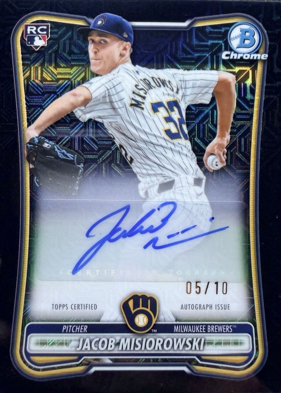 Jacob Misiorowski 2026 Bowman Mega Box #RMA-JM Chrome Rookie Auto ...