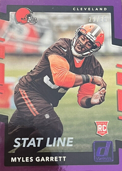 Myles Garrett 2017 Donruss #356 Season Stat Line (/85) Price Guide ...