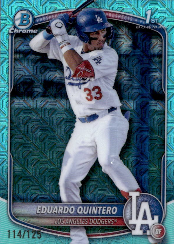 Eduardo Quintero 2025 Bowman Mega Box #BCP-115 Chrome Prospects - Aqua ...