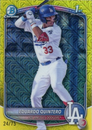 Eduardo Quintero 2025 Bowman Mega Box #BCP-115 Chrome Prospects ...