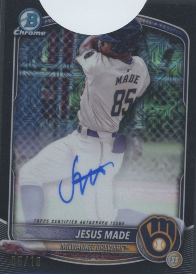 Jesus Made 2025 Bowman Mega Box #BMA-JM Chrome Prospect Auto - Black ...