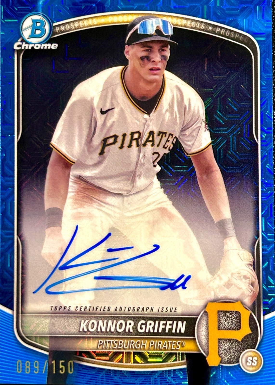 Konnor Griffin 2025 Bowman Mega Box #BMA-KG Chrome Prospect Auto - Blue ...