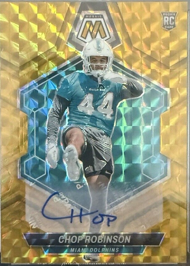 Chop Robinson 2024 Mosaic #321 Rookie Autographs - Gold /10 Price Guide ...