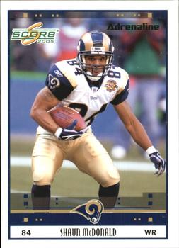 Shaun McDonald 2005 Score #269 Adrenaline /399 Price Guide - Sports ...