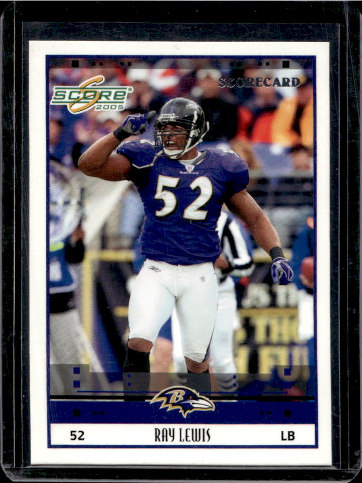 Ray Lewis 2005 Score #25 Scorecard /599 Price Guide - Sports Card Investor