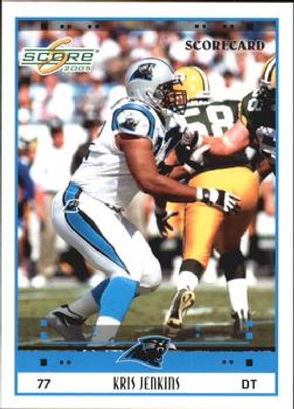 Kris Jenkins 2005 Score #41 Scorecard /599 Price Guide - Sports Card ...