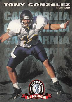 Tony Gonzalez 1997 Score Board Rookies #93 Base Price Guide - Sports Card Investor
