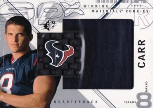 David Carr 2002 SPx #WMR-DC Winning Materials Price Guide - Sports Card ...