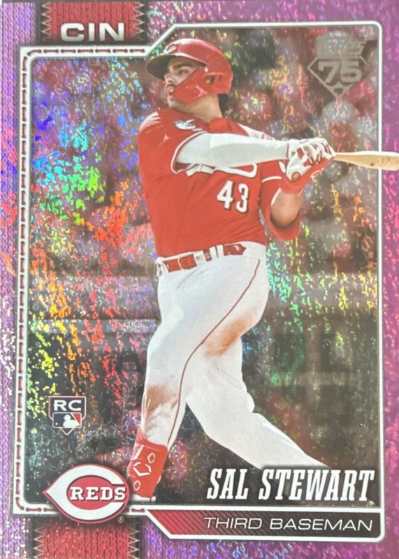 Sal Stewart 2026 Topps Series 2 #372 Pink Holo Foil Price Guide ...