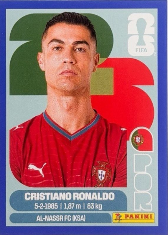 Cristiano Ronaldo 2026 Panini World Cup Stickers #POR15 Blue (1:2 ...