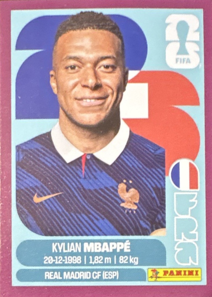 Kylian Mbappe 2026 Panini World Cup Stickers #FRA20 Purple (1:204 ...