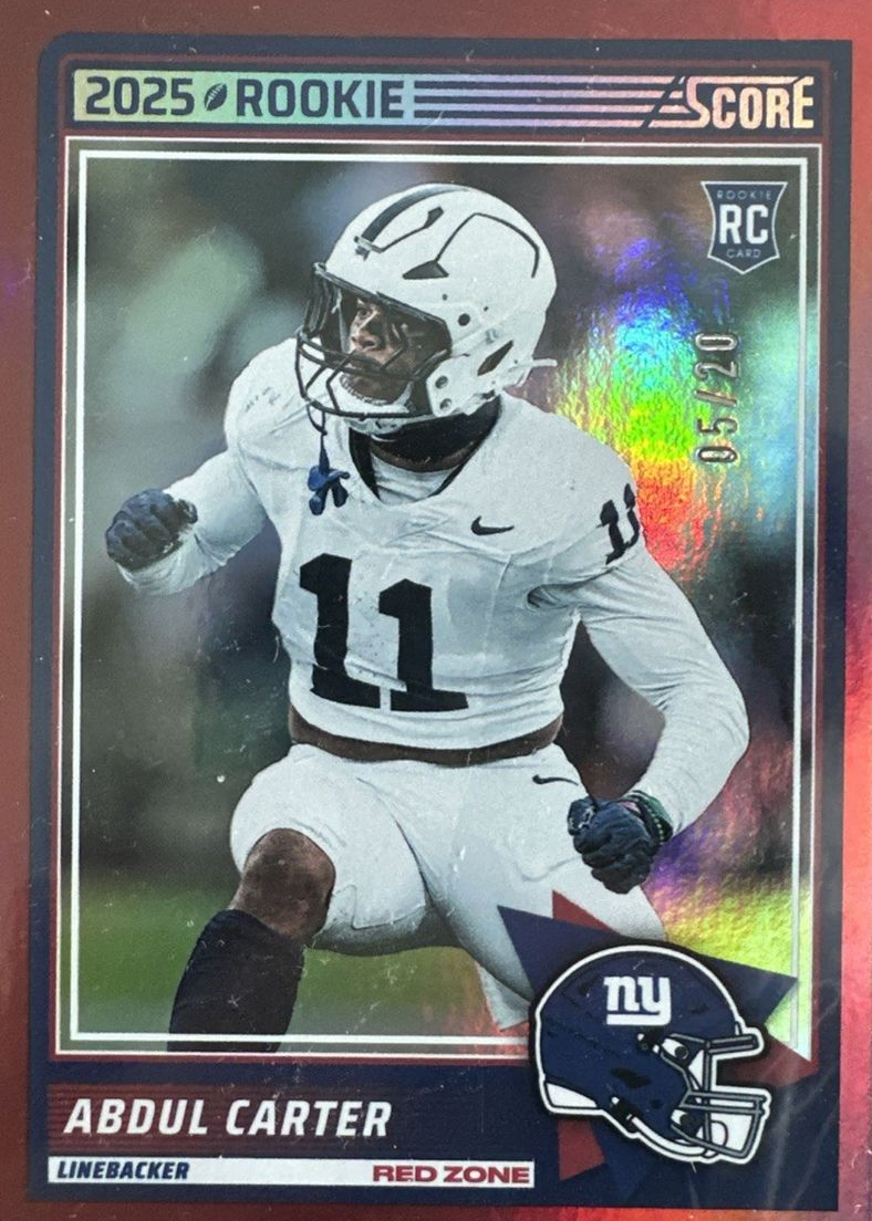 Abdul Carter 2025 Score #16 Red Price Guide - Sports Card Investor