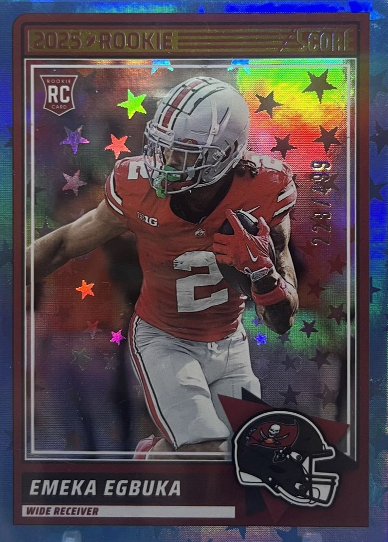 Emeka Egbuka 2025 Score #2 Stars /499 Price Guide - Sports Card Investor