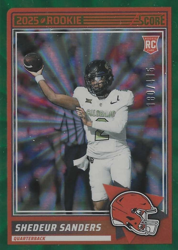 Shedeur Sanders 2025 Score #15 Spokes /415 Price Guide - Sports Card ...