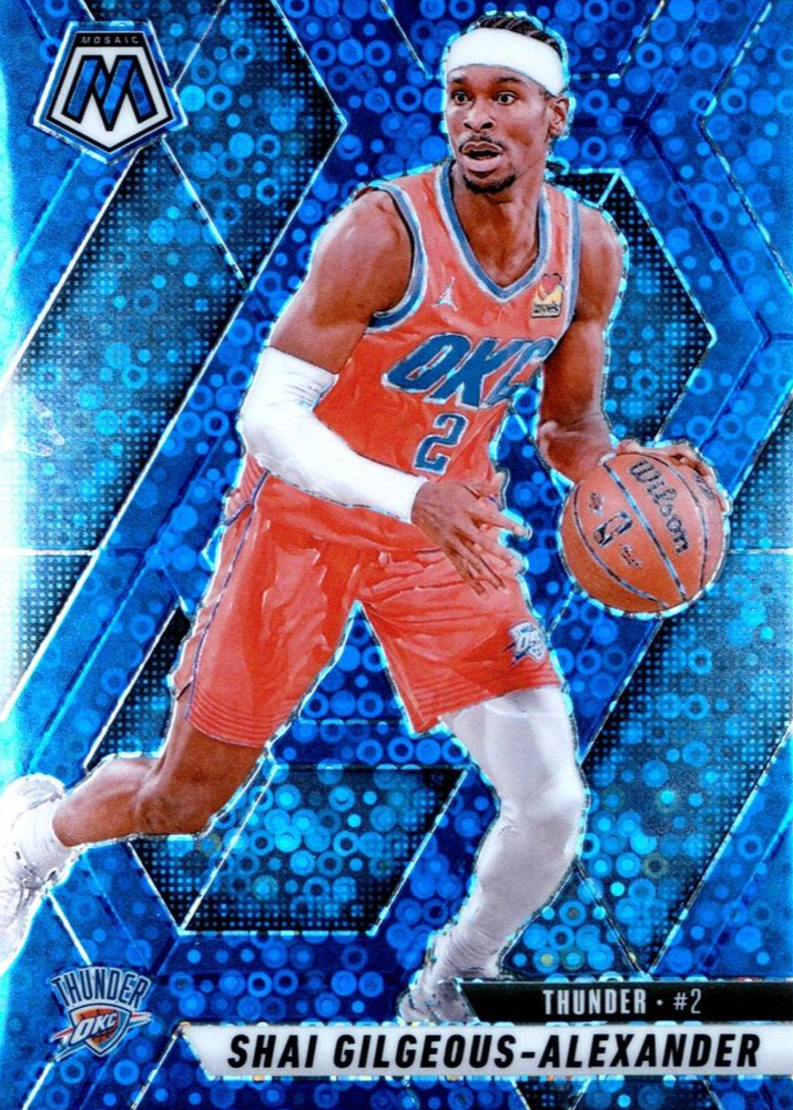 Shai Gilgeous-Alexander 2024 Mosaic #38 Fast Break Blue /85 Price Guide ...