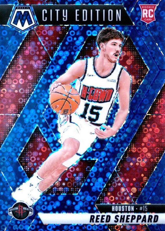Reed Sheppard 2024 Mosaic #276 City Edition - Fast Break Blue /85 Price ...