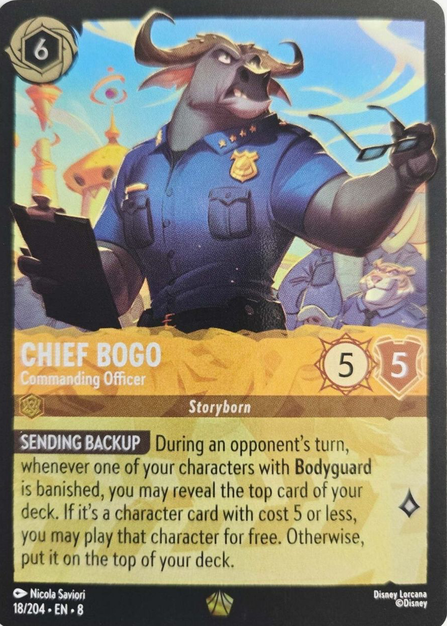 Chief Bogo - Commanding Officer 2025 Reign of Jafar #18/204 Cold Foil ...