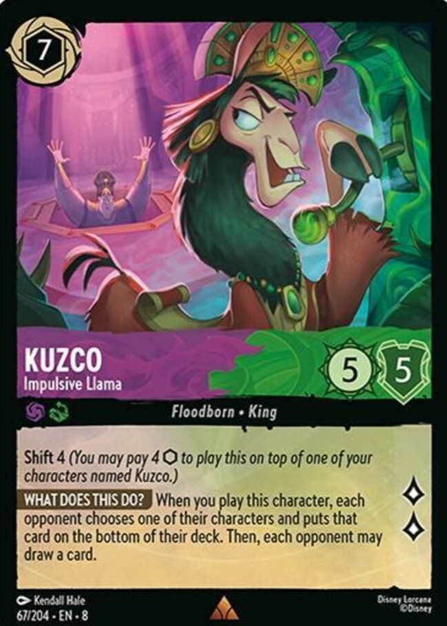 Kuzco - Impulsive Llama 2025 Reign of Jafar #67/204 Base Price Guide ...