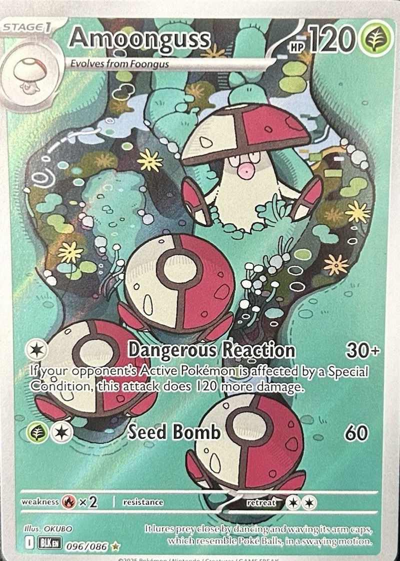 Amoonguss 2025 Scarlet & Violet: Black Bolt #096/086 Illustration Rare ...