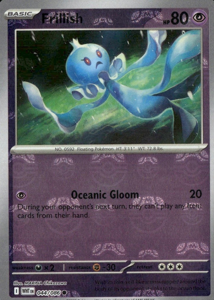 Frillish 2025 Scarlet & Violet: White Flare #044/086 Master Ball ...