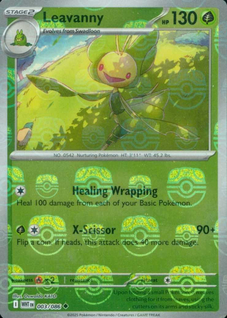 Leavanny 2025 Scarlet & Violet: White Flare #003/086 Master Ball ...