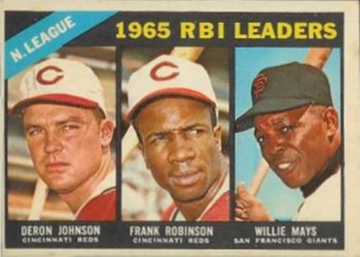 National League / Deron Johnson / Willie Mays / Frank Robinson Baseball ...