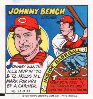Johnny Bench 1979 Topps Comics #21 Base Price Guide - Sports Card Investor