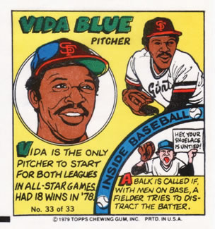 Vida Blue 1979 Topps Comics #33 Base Price Guide - Sports Card Investor