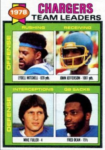 Lydell Mitchell / Fred Dean / Mike Fuller / John Jefferson Football ...