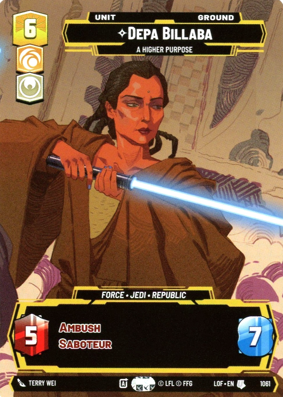 Depa Billaba - A Higher Purpose 2025 Legends of the Force #1061 ...