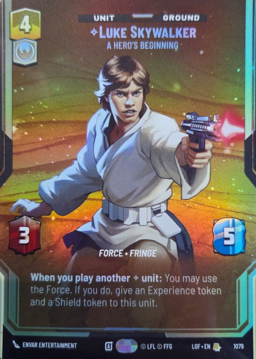 Luke Skywalker - A Hero's Beginning Star Wars Unlimited Cards Price ...