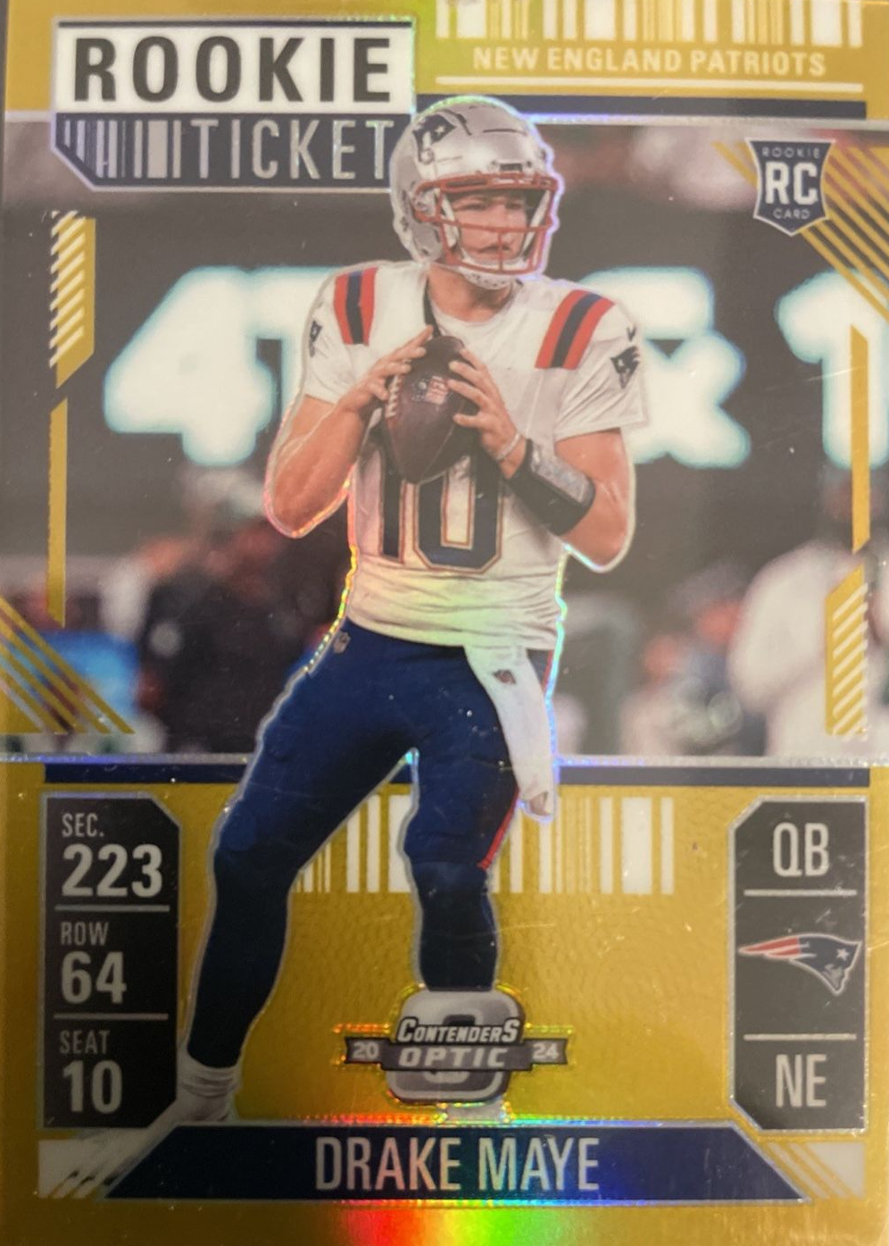 Drake Maye 2024 Contenders Optic #70 Gold /10 Price Guide - Sports Card ...