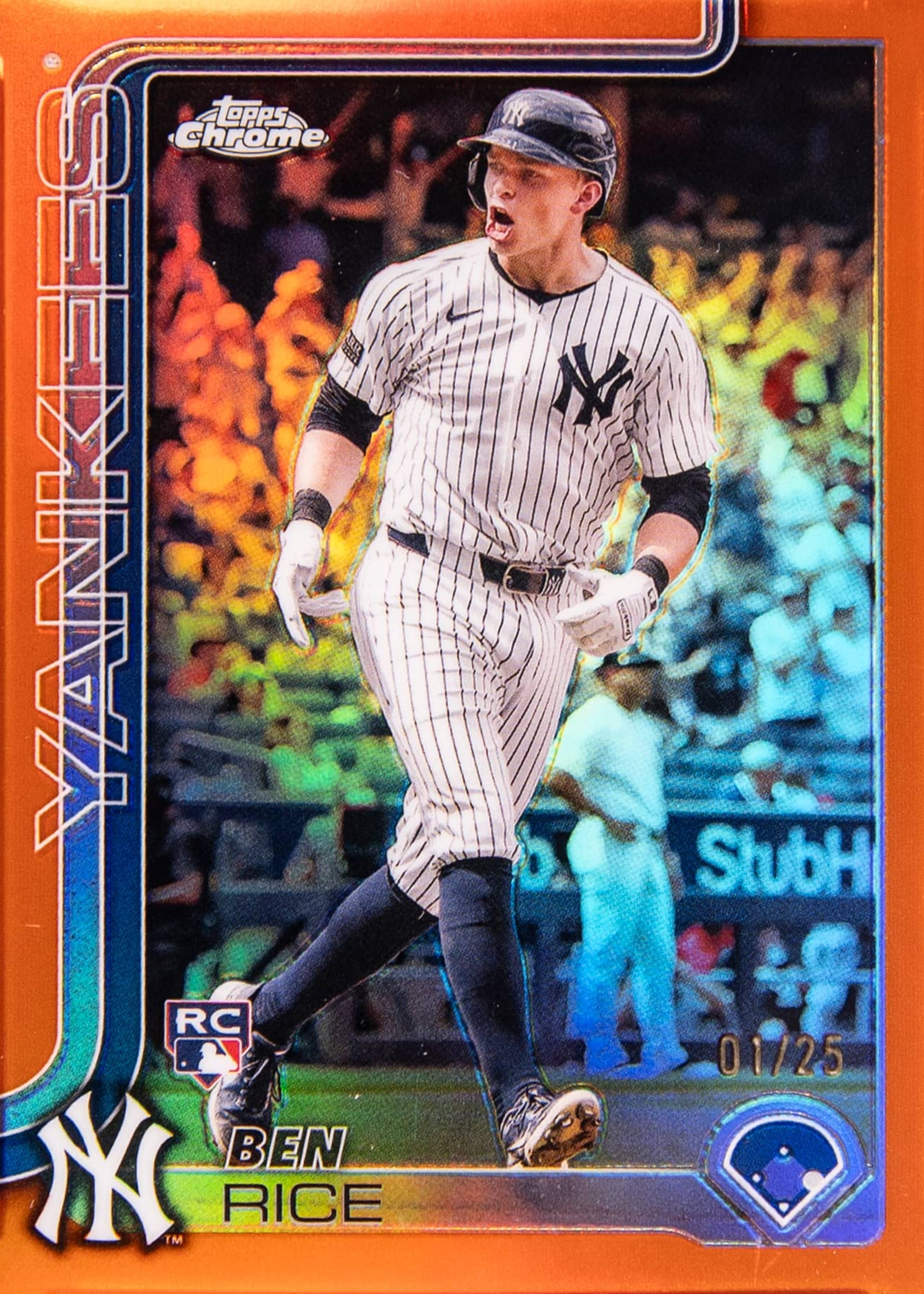 Ben Rice 2025 Topps Chrome #139 Orange Refractor /25 Price Guide ...