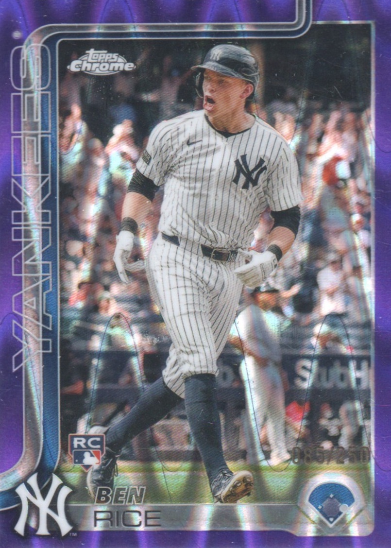 Ben Rice 2025 Topps Chrome #139 Purple RayWave Refractor /250 Price ...